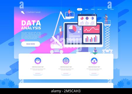 Data analysis design concept. Analysts working. Laptop screen with data analysis graphs ansd ...