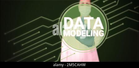Handwriting text Data Modeling. Conceptual photo process of ...