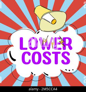 Text caption presenting Cost Cutting. Internet Concept Measures ...