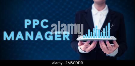 Hand writing sign Ppc Manager. Business overview which advertisers pay ...