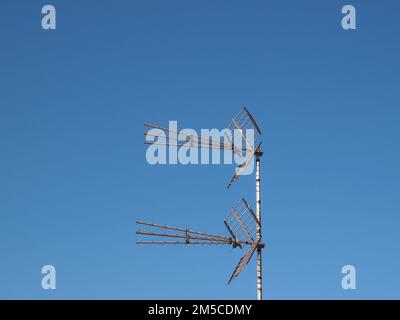 aerial aka antenna for terrestrial tv reception Stock Photo - Alamy