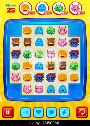 Game UI. Game background design. Gameplay screen. Vector eps 10 Stock ...