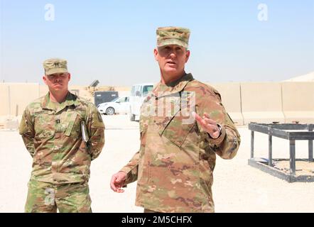 Brig. Gen. Stewart answers a question from one of his Soldiers ...
