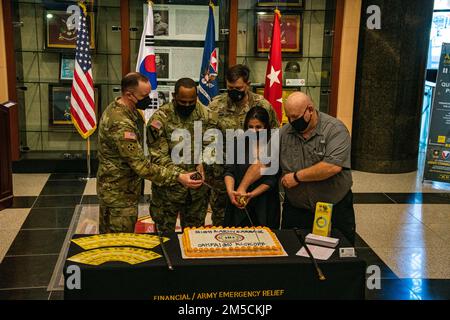 Col. Seth Graves, U.S. Army Garrison Humphreys commander, speaks with ...
