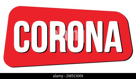 CORONA, text written on red grungy postal stamp Stock Photo - Alamy