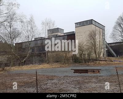 Lost place old mining buildings vintage Stock Photo - Alamy