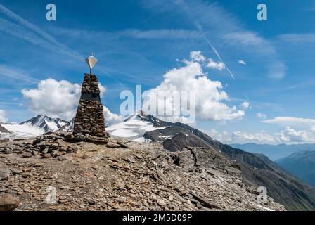The image is of the memorial to Oetzi The Ice-Man who was found frozen ...