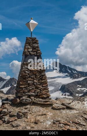 The image is of the memorial to Oetzi The Ice-Man who was found frozen ...