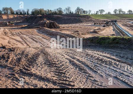 The changing face of Arclid Sand Quarry (near Sandbach) as at Christmas ...