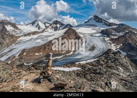 The image is of the memorial to Oetzi The Ice-Man who was found frozen ...