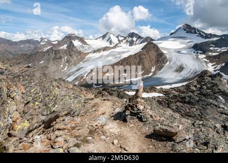 The image is of the memorial to Oetzi The Ice-Man who was found frozen ...