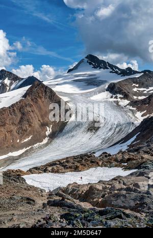 The image is of the memorial to Oetzi The Ice-Man who was found frozen ...