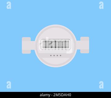 Water meter, sanitary equipment logo design. Cold water counter vector ...