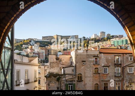 View of the Vomero hill and St. Elmo Castle from the Montesanto ...