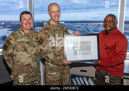 Command Chief Master Sgt. Daniel Conner receives a Certificate of ...