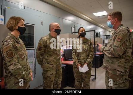 Col. Alan Hardman, 559th Medical Group commander, briefs Lt. Gen ...