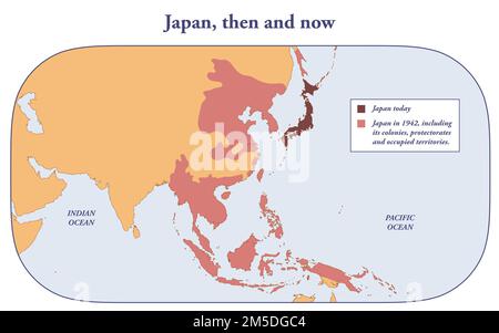 WORLD WAR 2 Japanese occupied China, Korea, Taiwan, Hong Kong 1942 old ...