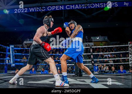 U.S. AIR FORCE ACADEMY, Colo. -- Air Force's Peyton Glenn, left, faces ...