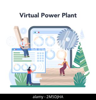 Wood products production operator online service or platform. Wooden ...