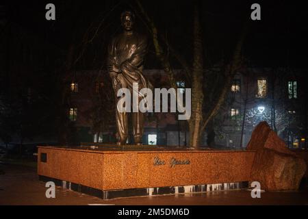 Ternopil, Ukraine- December, 24, 2022: night scenic view at Apple store ...