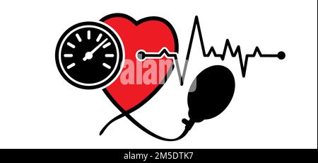 Cartoon blood pressure monitor, Medical tonometer. Pressure blood high ...