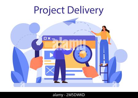 Business project delivery concept. Project development and presentation ...