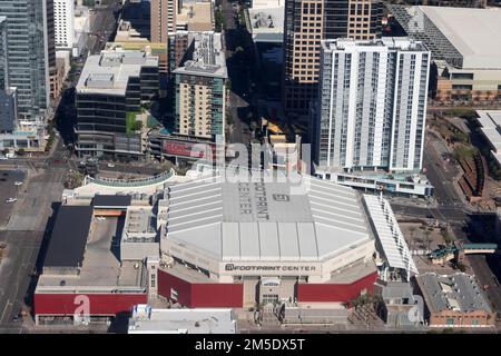 A general overall aerial view of the Footprint Center at night, Tuesday ...
