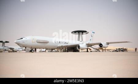 A U.S. Air Force E-3 Sentry, assigned to the 968th Expeditionary ...
