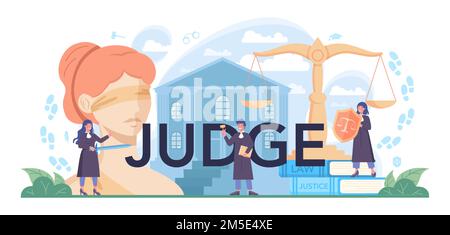 Judge with hammer. Man in black robe with gavel. Jurisprudence, justice ...