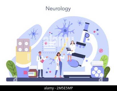 Neurologist concept. Doctor examine human brain. Idea of doctor caring ...