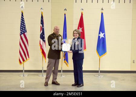 Major Gen. John C. Harris, Jr., Ohio adjutant general, presents Brig ...