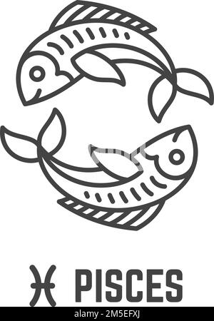 Zodiac astrology horoscope glyphs linear design vector illustrations ...