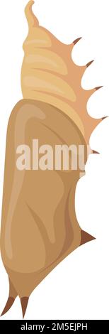 Nature cocoon icon cartoon vector. Natural leaf. Larva life Stock ...