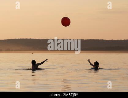 Varamon beach (In Swedish: Varamobaden), Motala, Sweden Stock Photo - Alamy