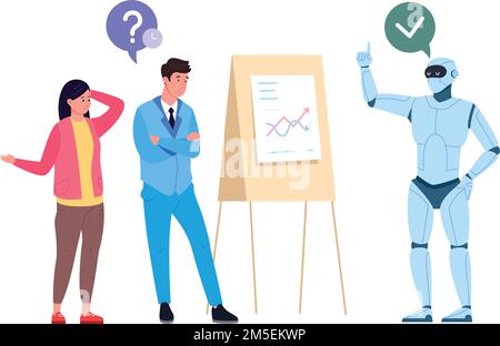 Robot vs human employees in business analysis. Ai advantages isolated ...