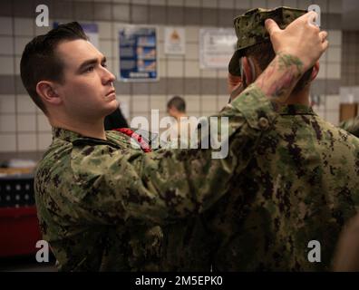 Chief Mineman Joshua Royer, a recruit division commander assigned to ...