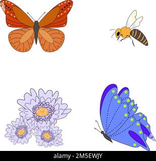 Set of colorful wings drawings Stock Vector Image & Art - Alamy