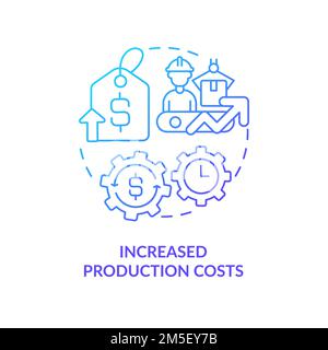 Production costs blue gradient concept icon Stock Vector Image & Art ...