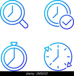 Countdown timer pixel perfect gradient linear vector icon Stock Vector ...
