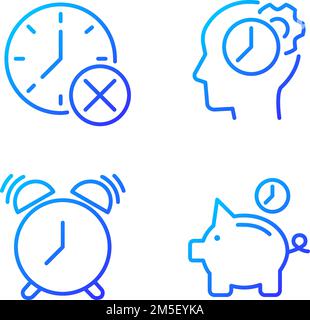 Time wisely concept icon, linear isolated illustration, thin line ...