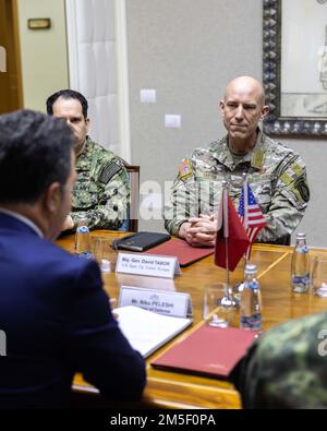 Albanian Minister of Defense Mr. Nikko Peleshi meets with U.S. Special ...