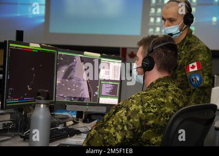 Members of the Canadian Air Defence Sector in 22 Wing, North Bay ...