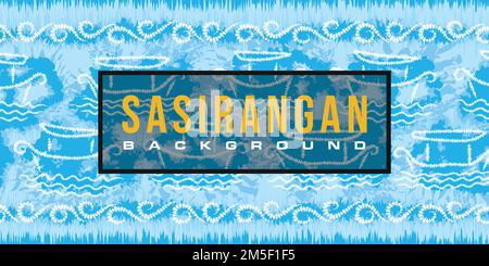 Sasirangan, tie and dye traditional art from South Borneo in vector ...
