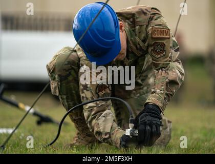 U.S. Air Force cable and antenna specialists with the 202d Engineering ...