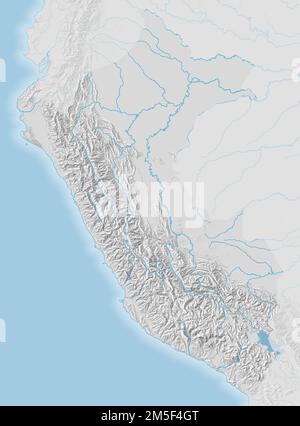 Topographic map of Peru Stock Photo - Alamy