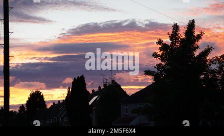 Beautiful Sunset in Canley, Coventry Stock Photo - Alamy