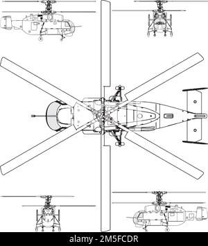 Helicopter Base And Face Vector. Illustration On White Background. A ...