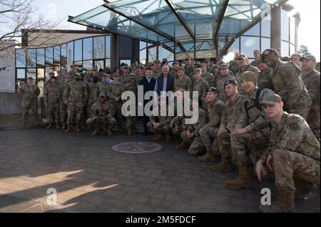 Retired Chief Master Sergeant of the Air Force #16 James A. Roy poses ...