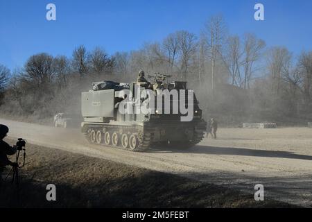 army M270 Multiple Launch Rocket System, self-propelled, multiple ...