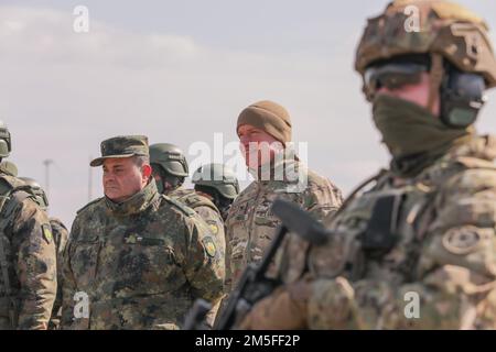 Col. Joseph Ewers, commander of the 2nd Cavalry Regiment, center, Cpt ...